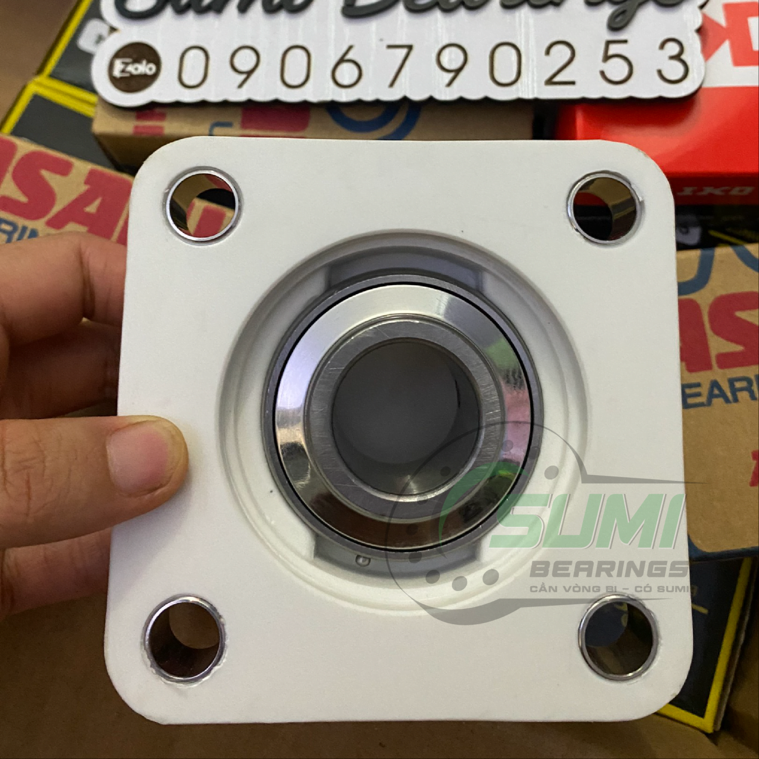 Vòng bi gối nhựa ruột INOX chính hãng F205 LA'S - VÒNG BI CHÍNH HÃNG SUMI